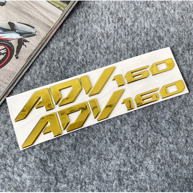 Honda ADV 160 emblem logo motorcycle decorative side body Gold/Slive 1 ...