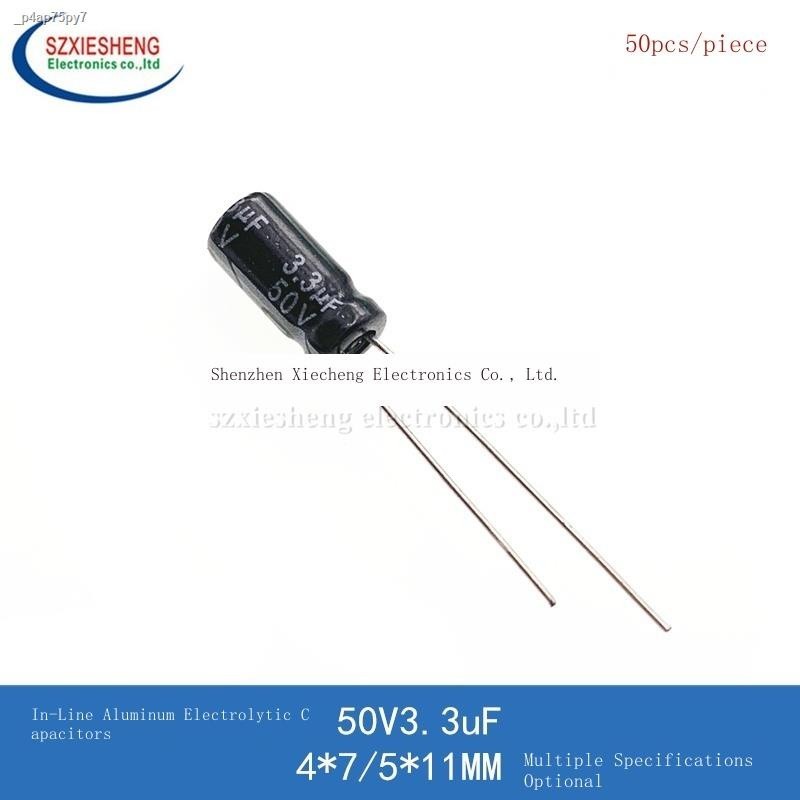 COD/In-line aluminum electrolytic capacitor 50V3.3uF 50V 3.3uF Volume ...