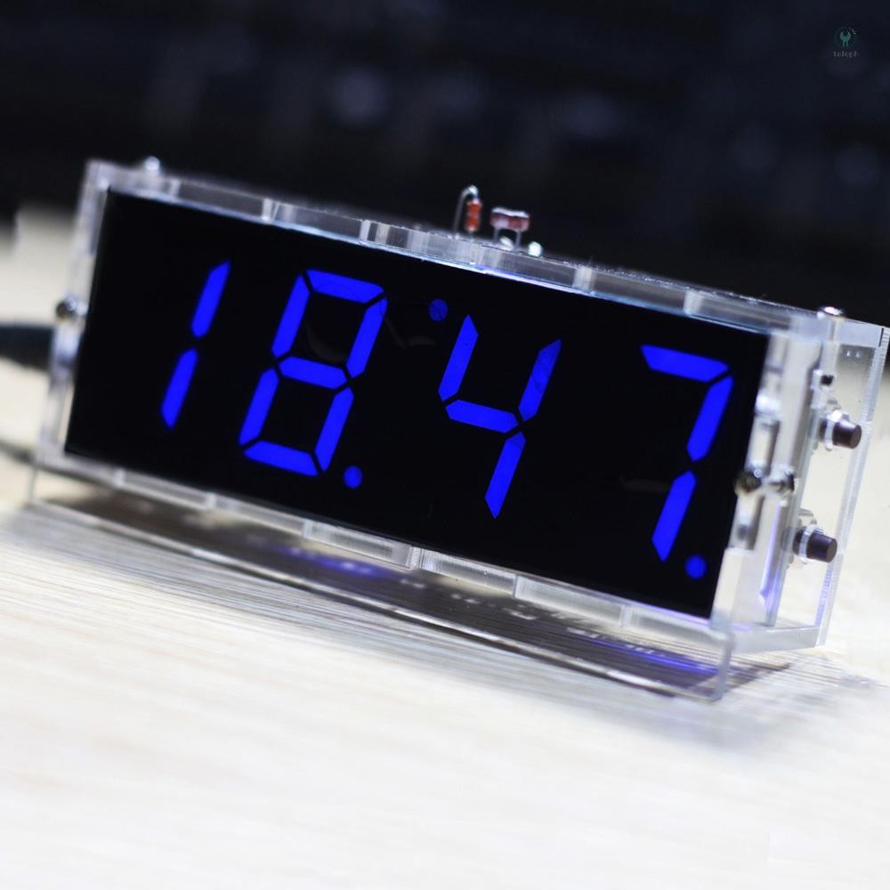 Case Temperature Date Display With Kit Temperature Led Clock Time ...