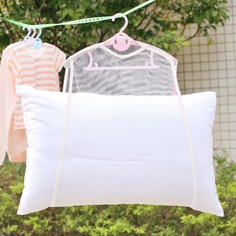 Pillow Drying Rack Mesh Storage Holder Clothes Rack Sun Hanging Net ...
