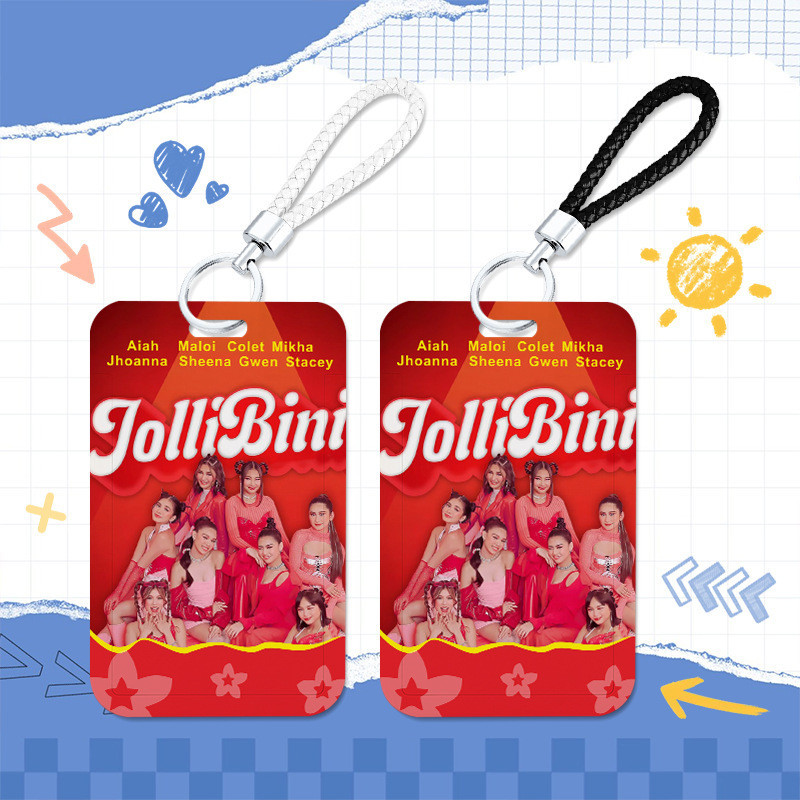 BINI Card Holders Double Sided Work Card Holder Keychain Waterproof ...