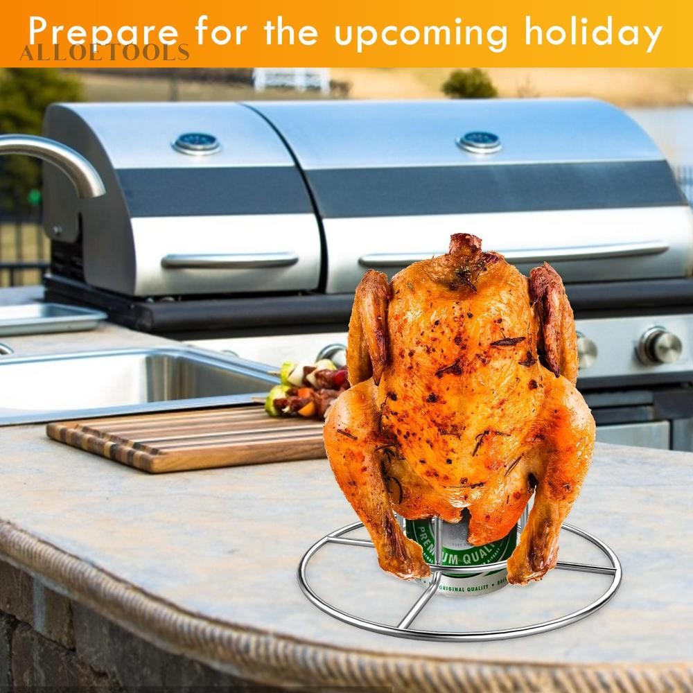 Chicken Grill Stand Stainless Steel BBQ Roasting Holder Beer Can ...