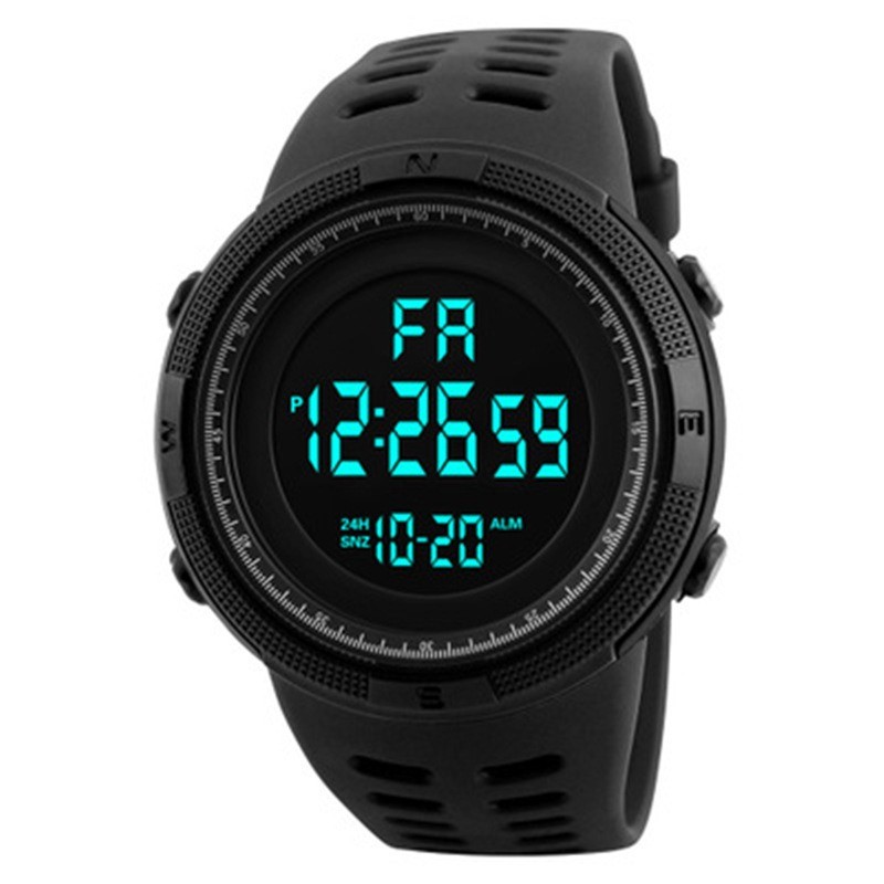 Electronic watch, large dial, men's student multi-functional sports ...