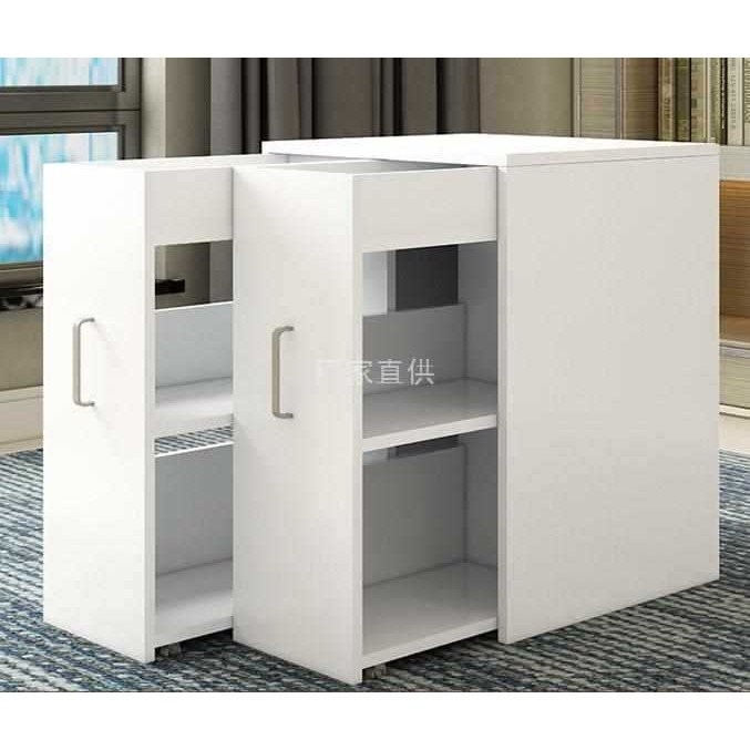 Gap Storage Cabinet Pull-out Mobile with Door Small Bookcase Table-Side ...