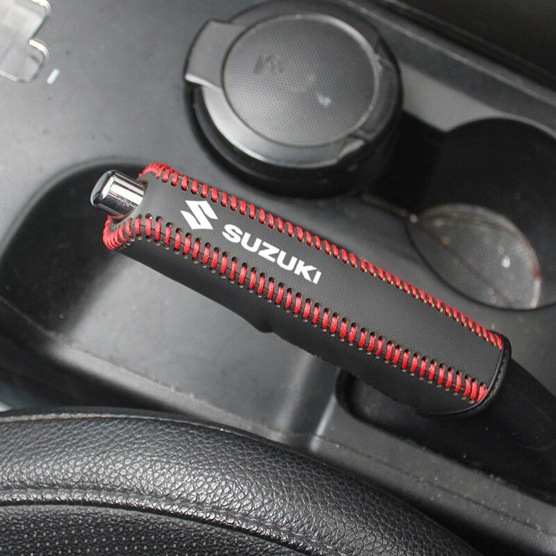 Universal Leather Car Handbrake Hand Brake Cover Protective Case for ...