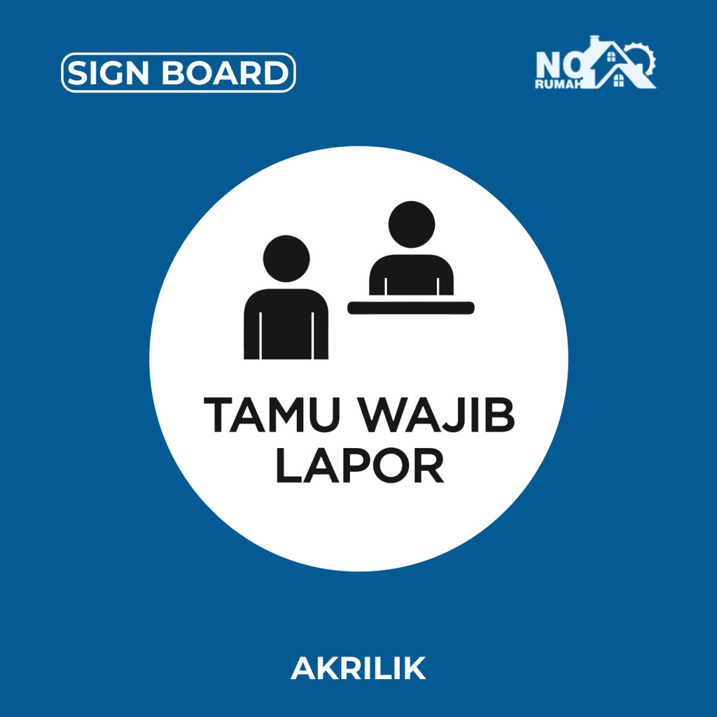 Mandatory Guest Lapor Signage Board Acrylic Wall Sticker Acrylic Sign ...