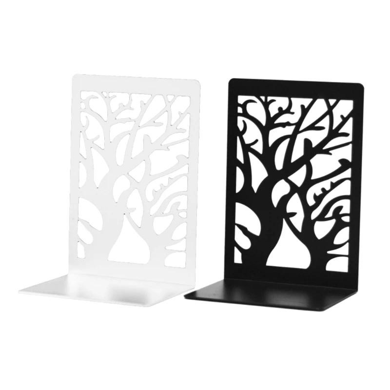 L-Shaped Bookend Metal Book End Organizer for Shelves Desktop ...