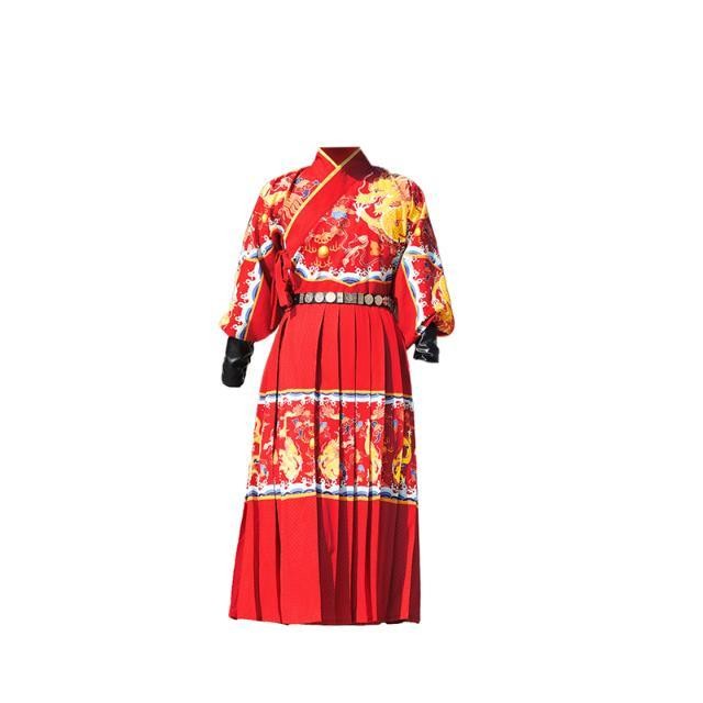 Original Hanfu Male Chinese Style Big Red Flying Fish Costume Dragon ...