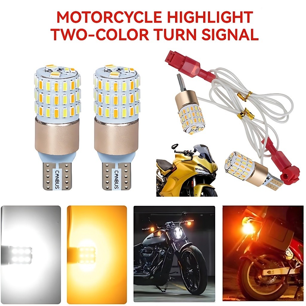 Motorcycles 3Colors/Dual Contact LED Light Dual Mode T15 Signal Light ...