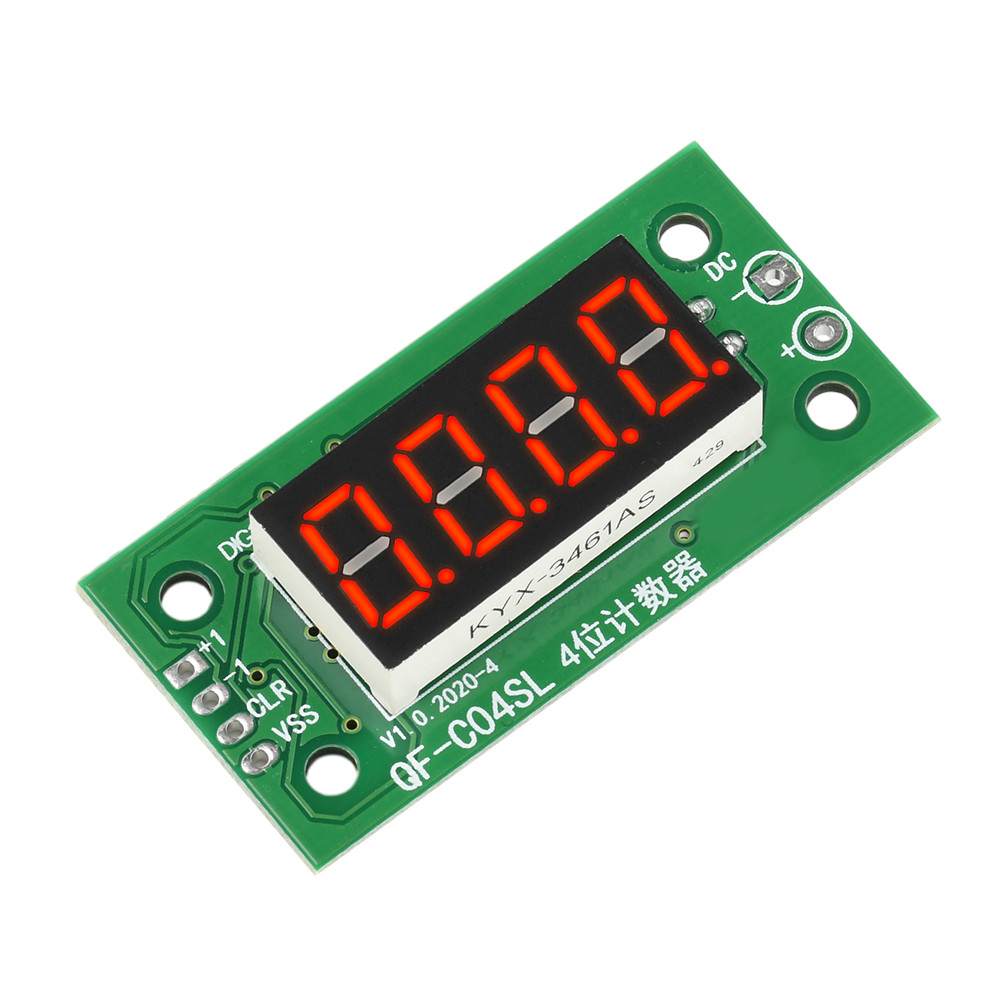 Pcbfun 0.36-inch 4 Digital Counter Module Low-Level Switching Counter ...