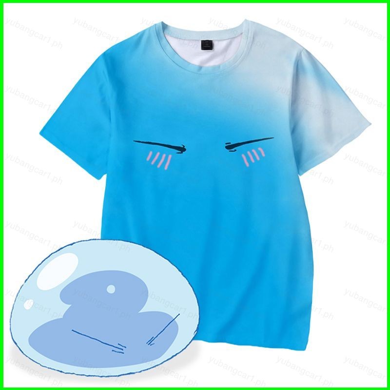 YB1 Anime Rimuru Tempest T-shirt Slime Cosplay Unisex Tops Short Sleeve ...