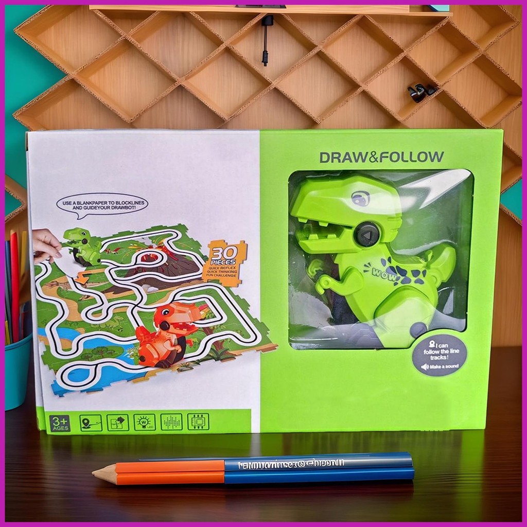 Puzzle Racer Kids Car Track Set Dinosaur Track Toys Sensory Preschool ...