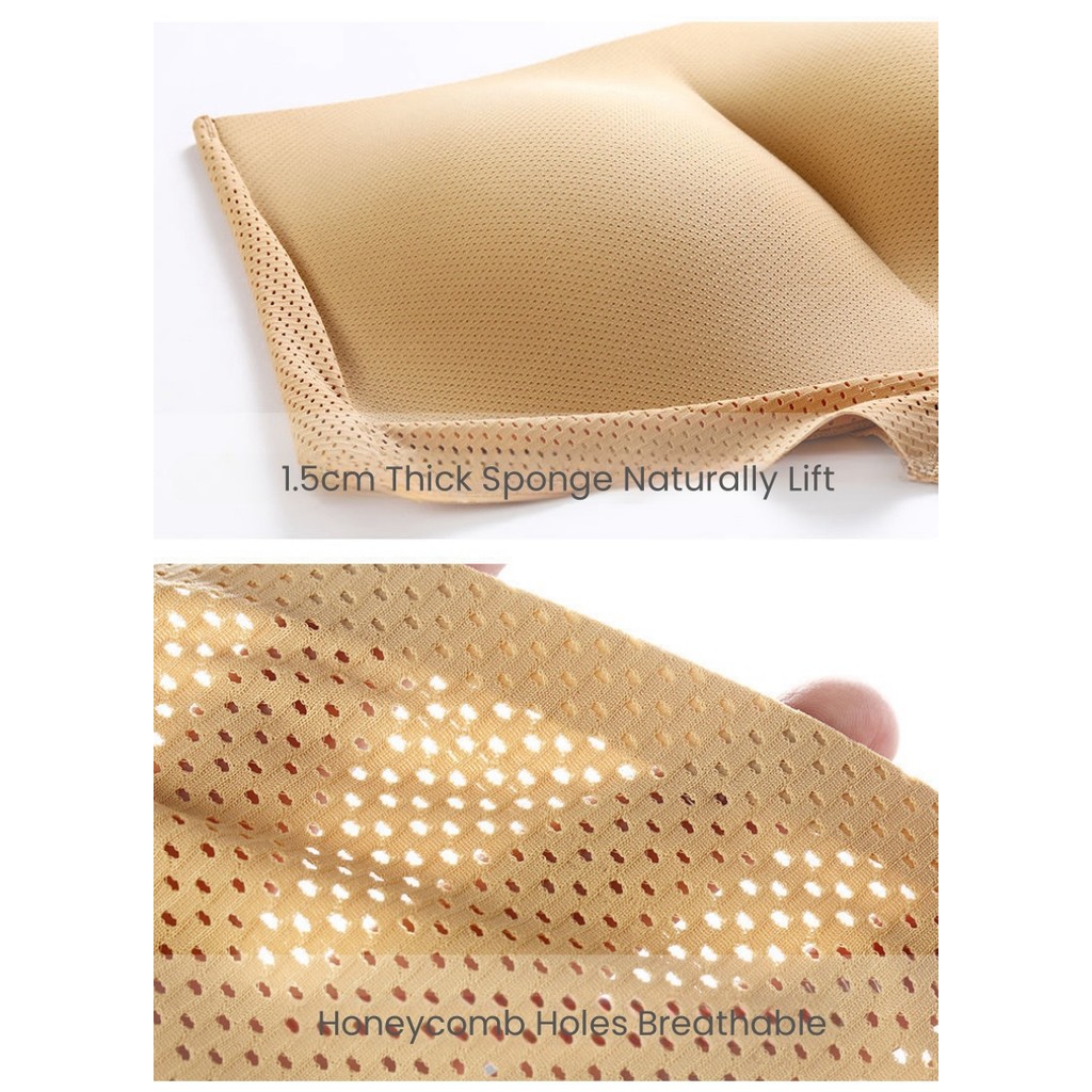 FINETOO Men Boxer Underwear Pad Padded Boxer Shorts Butt Lifter Padding ...