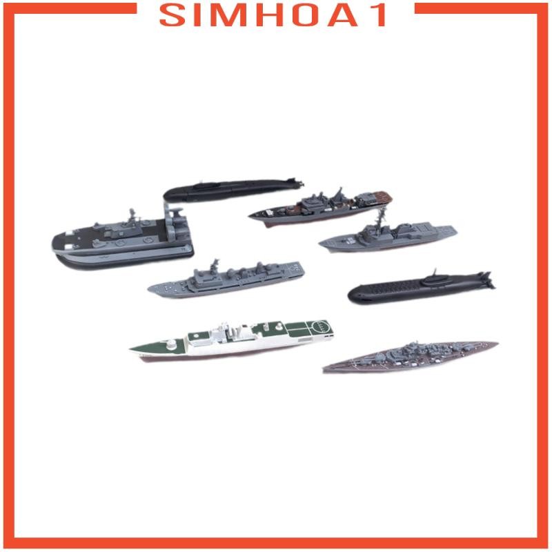 [Simhoa1] 8 Pieces 4D Ship Model Toy Patrol Ship Model Handmade ...