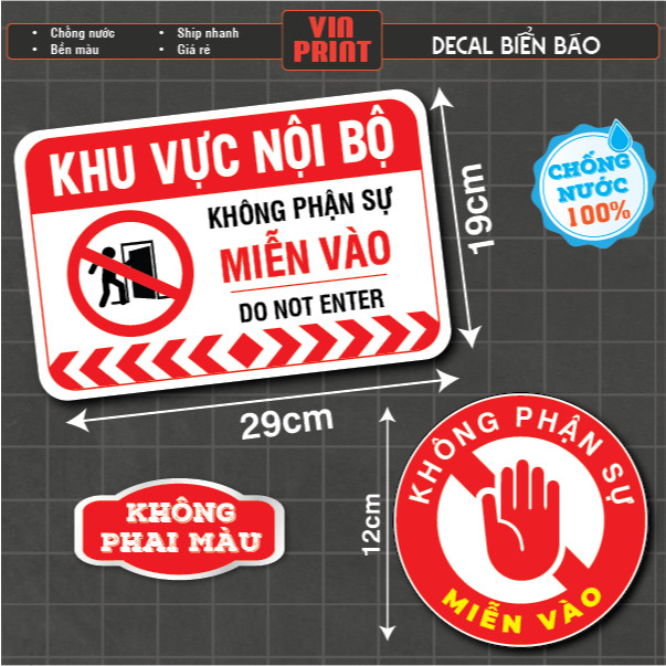 Decal for warning sign of FREE INTERNAL AREA, wall sticker, waterproof ...