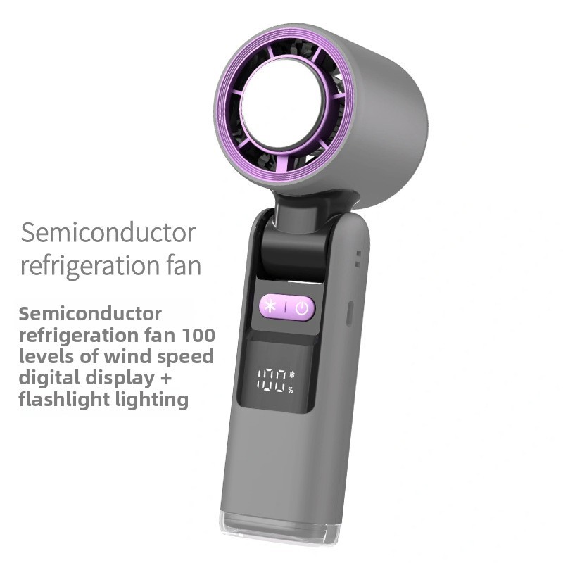 2025 New Handheld Ice Cooling Fan with Digital Display| Turbo Wind ...