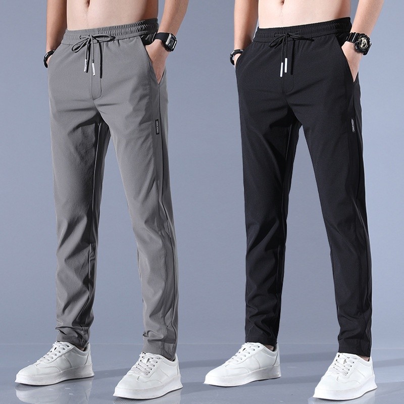 Men's Summer Joggers Loose-Fit Athletic Sports Pants with Drawstring ...