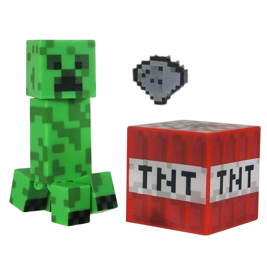 Minecraft MC creeper Anime Figure Blocks Small Figurine Building Set ...