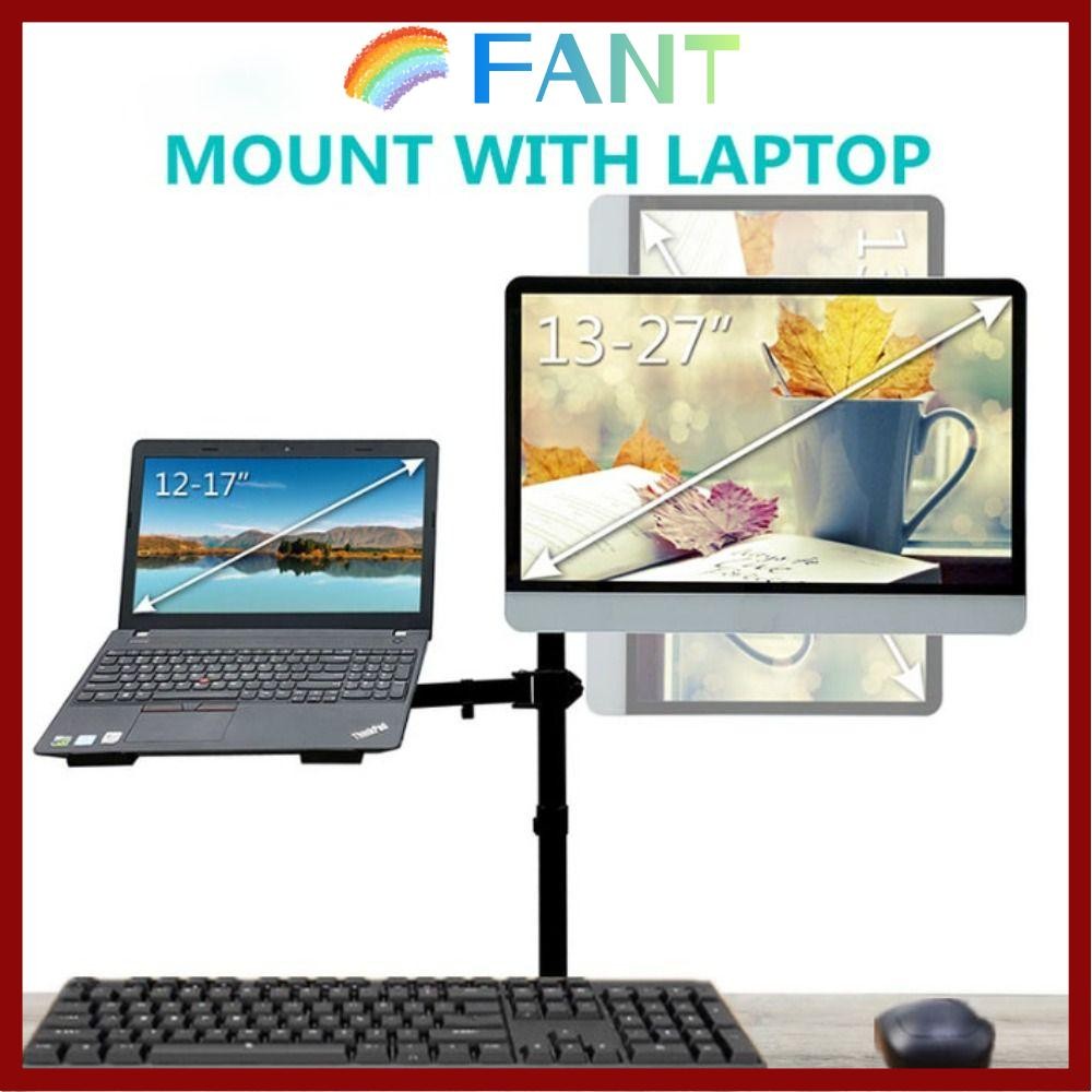 FANT Dual Monitor Mount, Adjustable Desk Mount Vertical Lifting Laptop ...