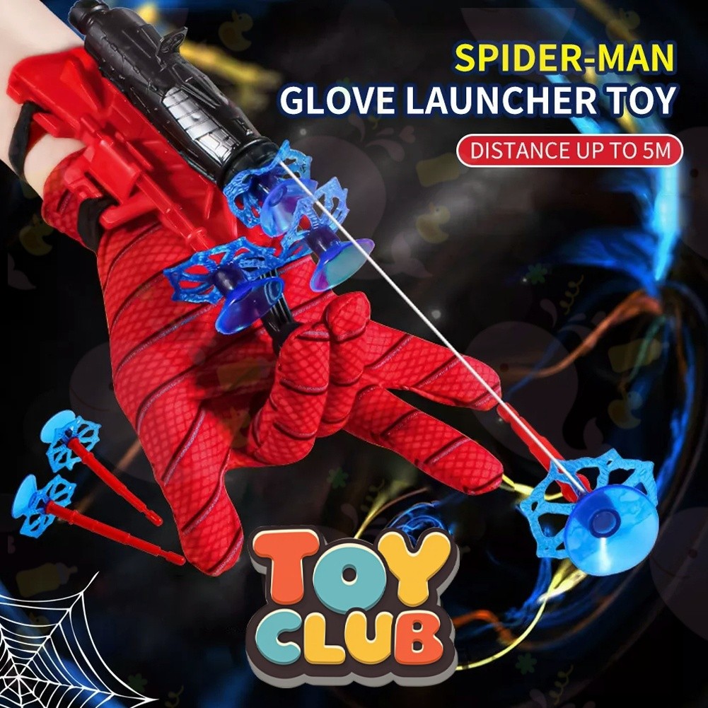 Spiderman Super Cool Cosplay Toys Suction Cup Dart Spider Web Shooter ...