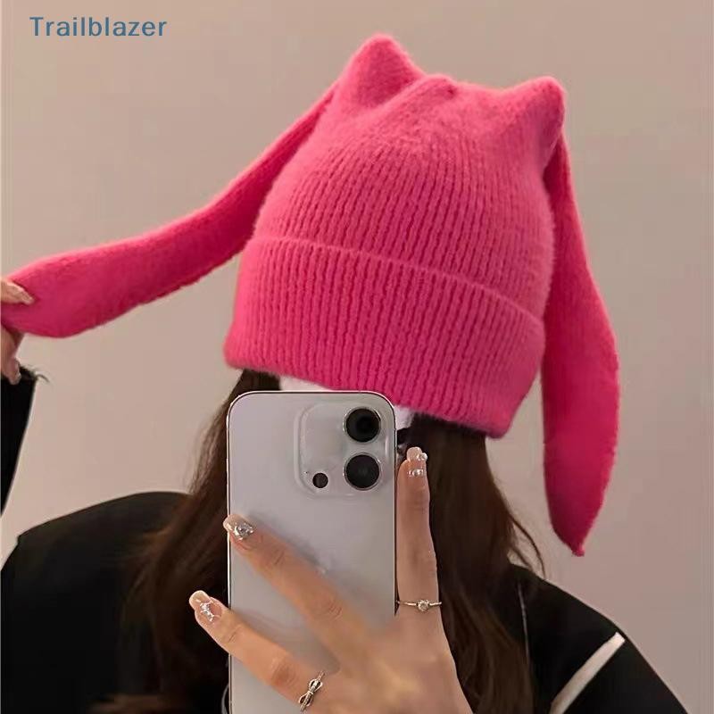 TBPH Long Ear Hat Crochet Knitted Hat Cute Bunny Hat Rabbit Ears Hats ...
