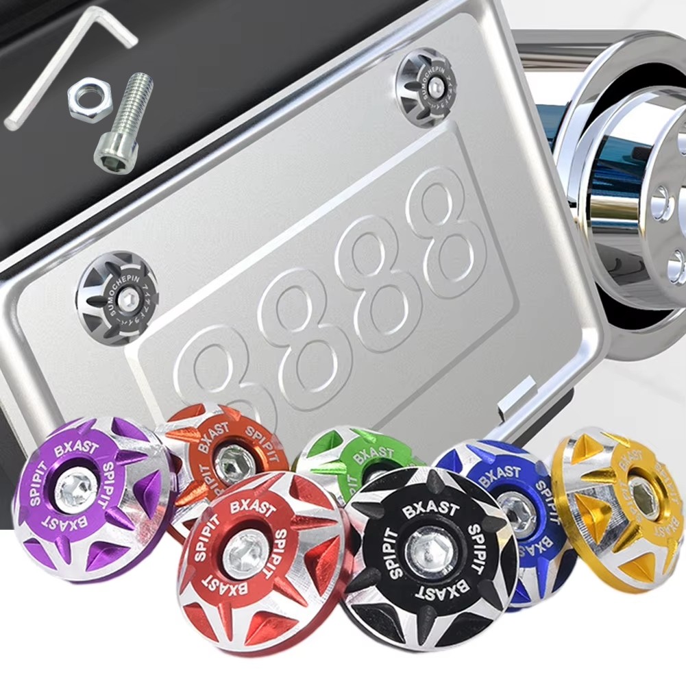 CNC 6MM Alloy Car Motorcycle Plate Bolt Screws Plate Holder Bolt Kit ...