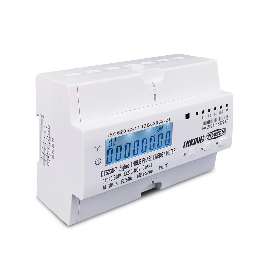 ♗3 Phase Zigbee Gateway 3*120V 3*230V Tuya Din Rail WIFI Smart Energy ...