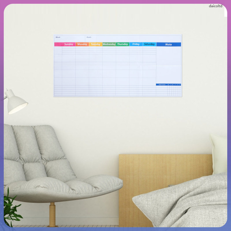Large Calendar Dry Erase Calendar for Wall Weekly Planner Whiteboard ...