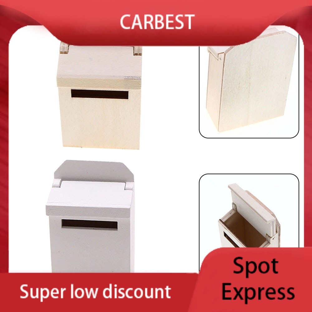 【Good】Miniature Blank Mail Box House Mini Mail Box Miniature Wooden ...