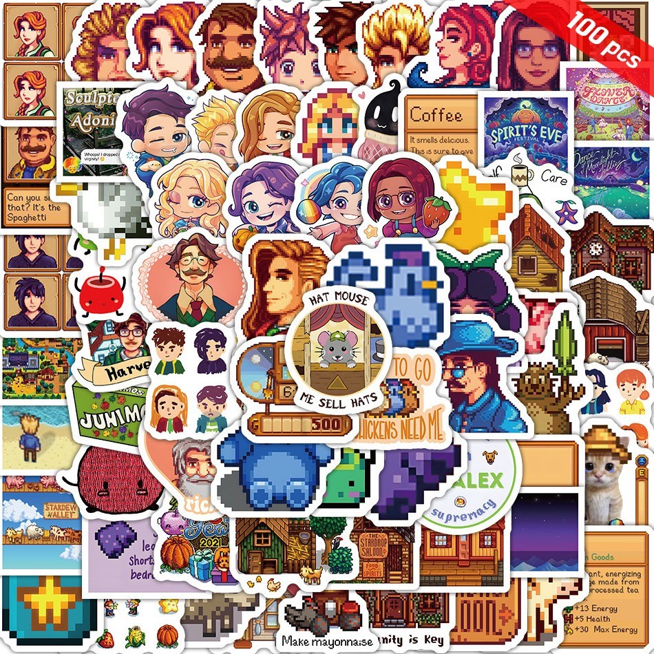 Y&P| Stardew Valley Stickers Set Video Games Graffiti Waterproof Decals ...