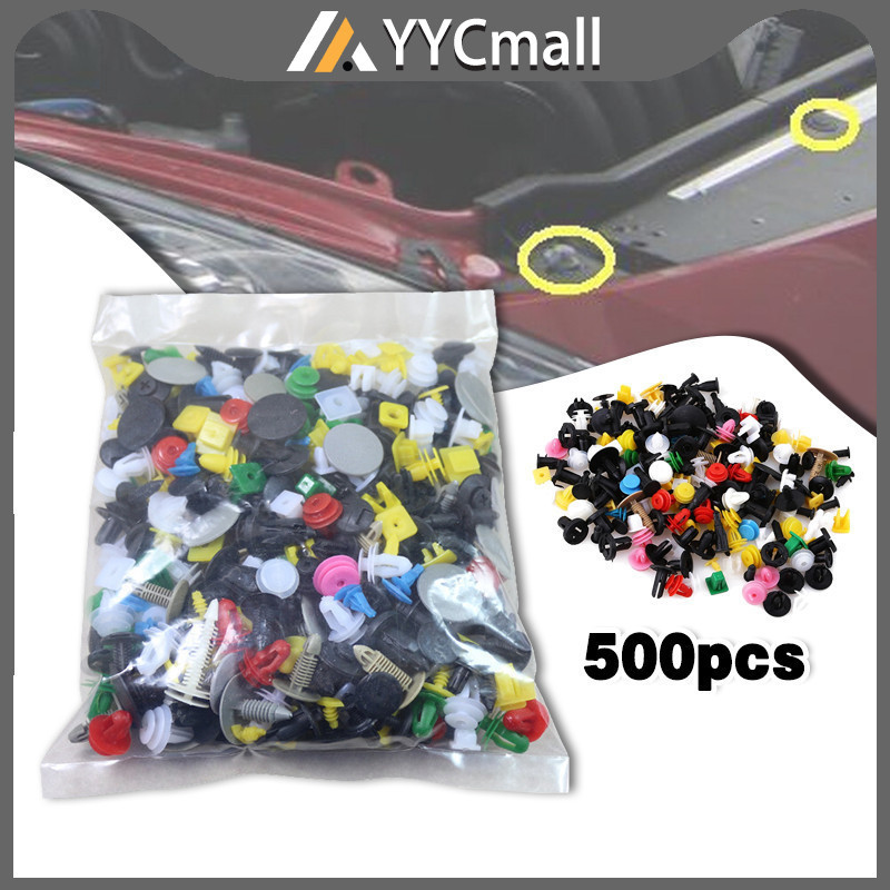 500Pcs Car Fastener Clips Universal Car Fender Plastic Clips Mixed ...