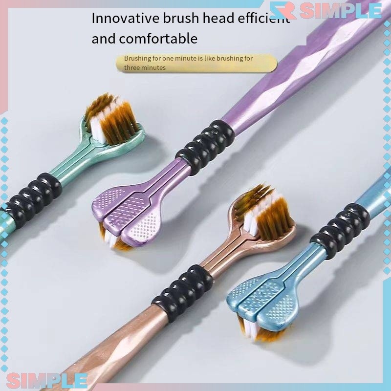 3D 360° High efficient toothbrush Korean style Three sided toothbrush ...