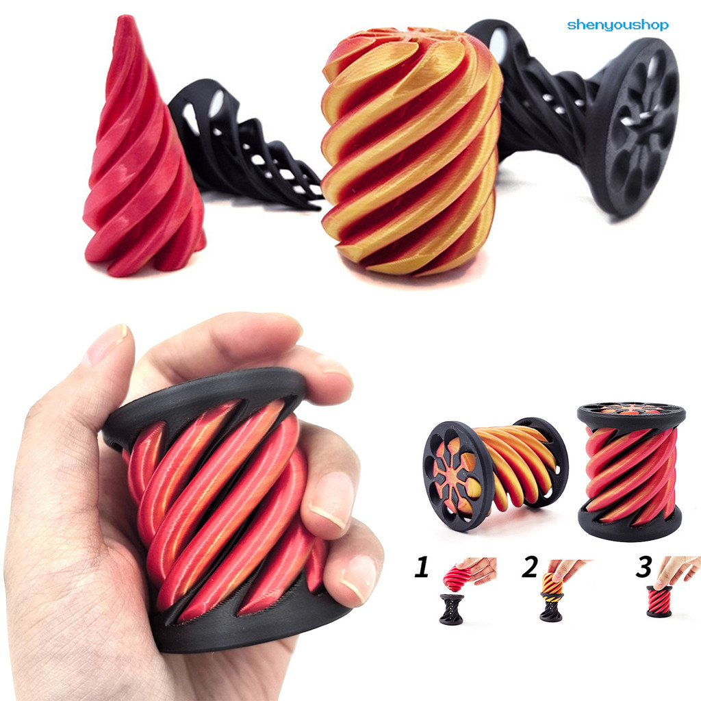Shenyoushop 1/2Pcs Impossible Pyramid Passthrough Sculpture 3D Printed ...
