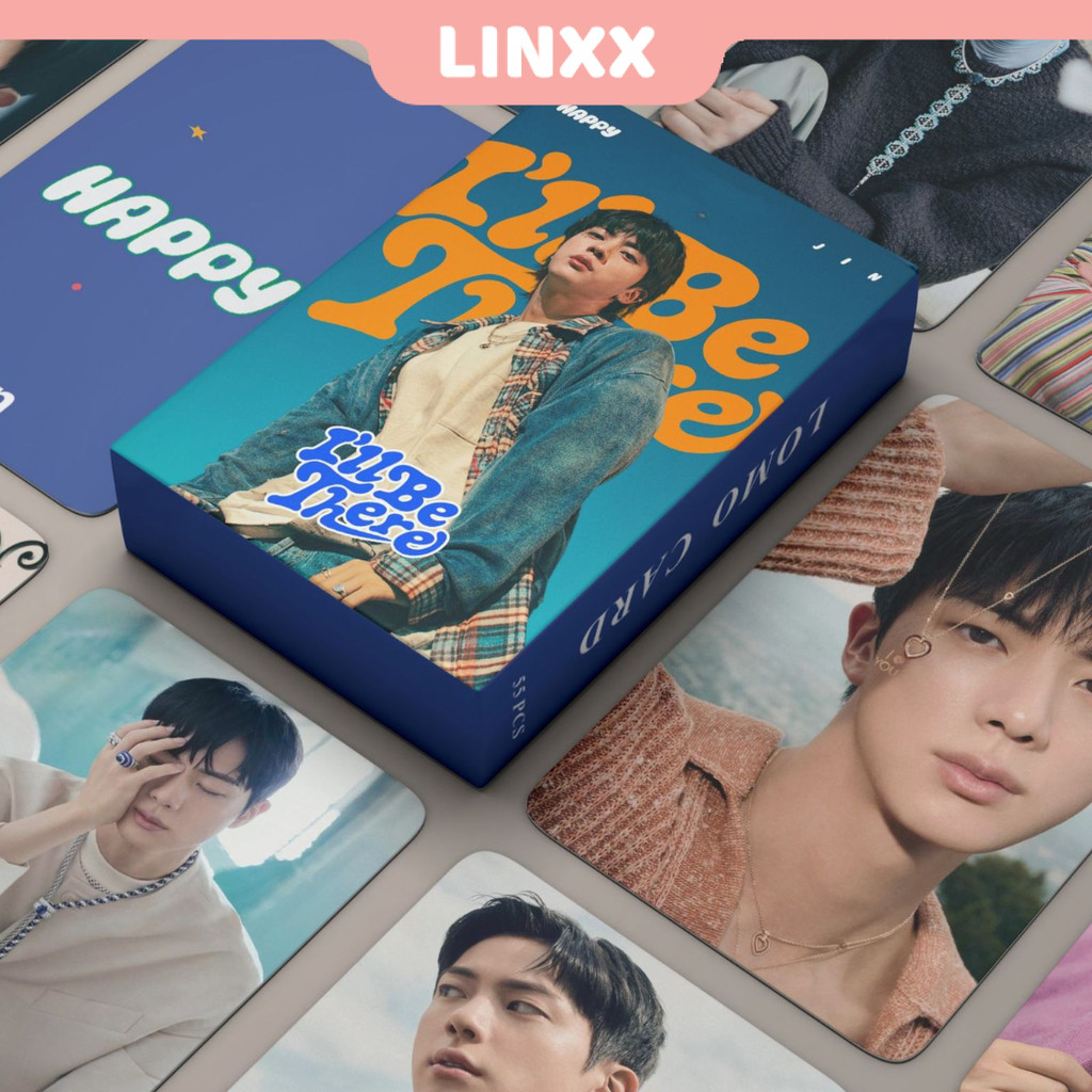 LINXX 55 Pcs JIN HAPPY Album Lomo Card Kpop Photocards Postcards Series ...