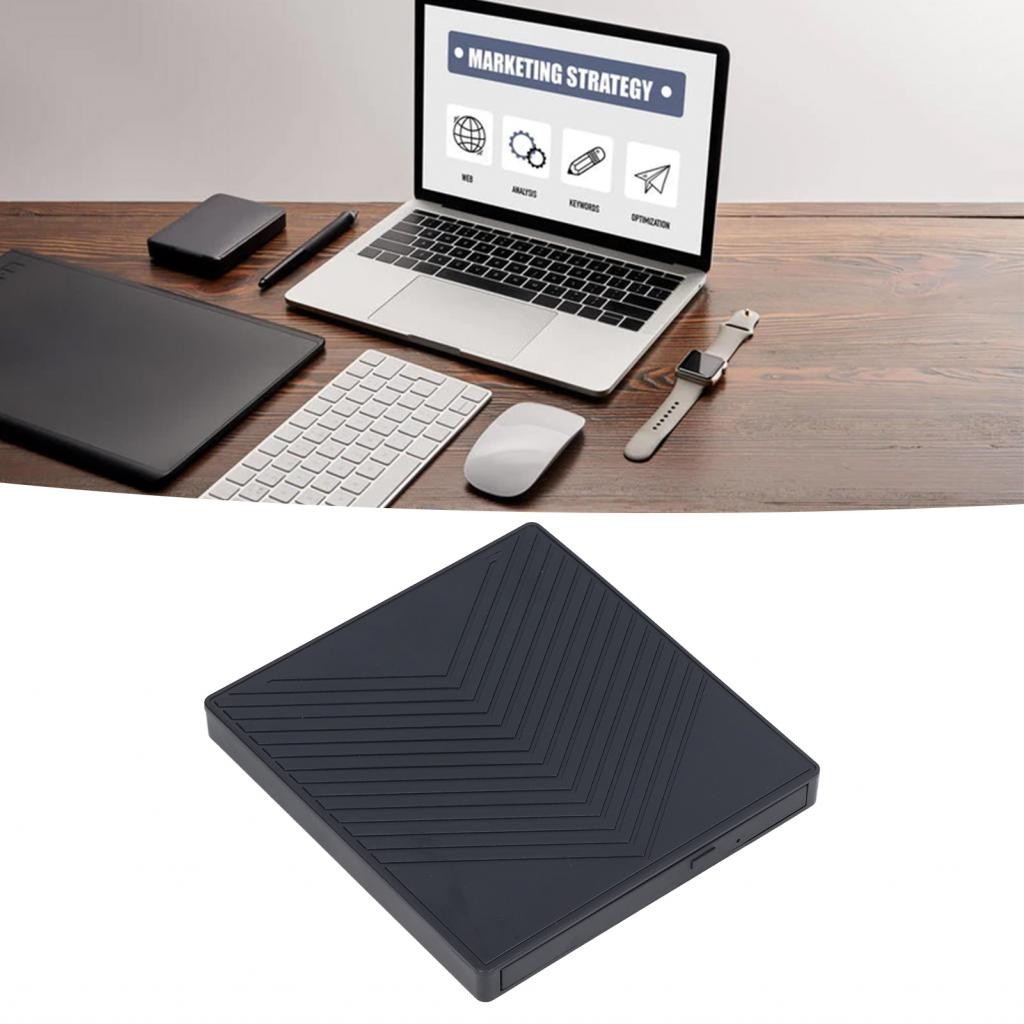 Haijiemall External CD DVD Drive Multifunction Ultra Thin for PC Laptop ...