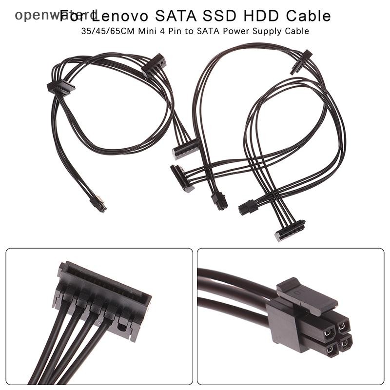 [op] 1Pc 35/45/65CM Mini 4 Pin to SATA Power Supply Cable For Lenovo ...