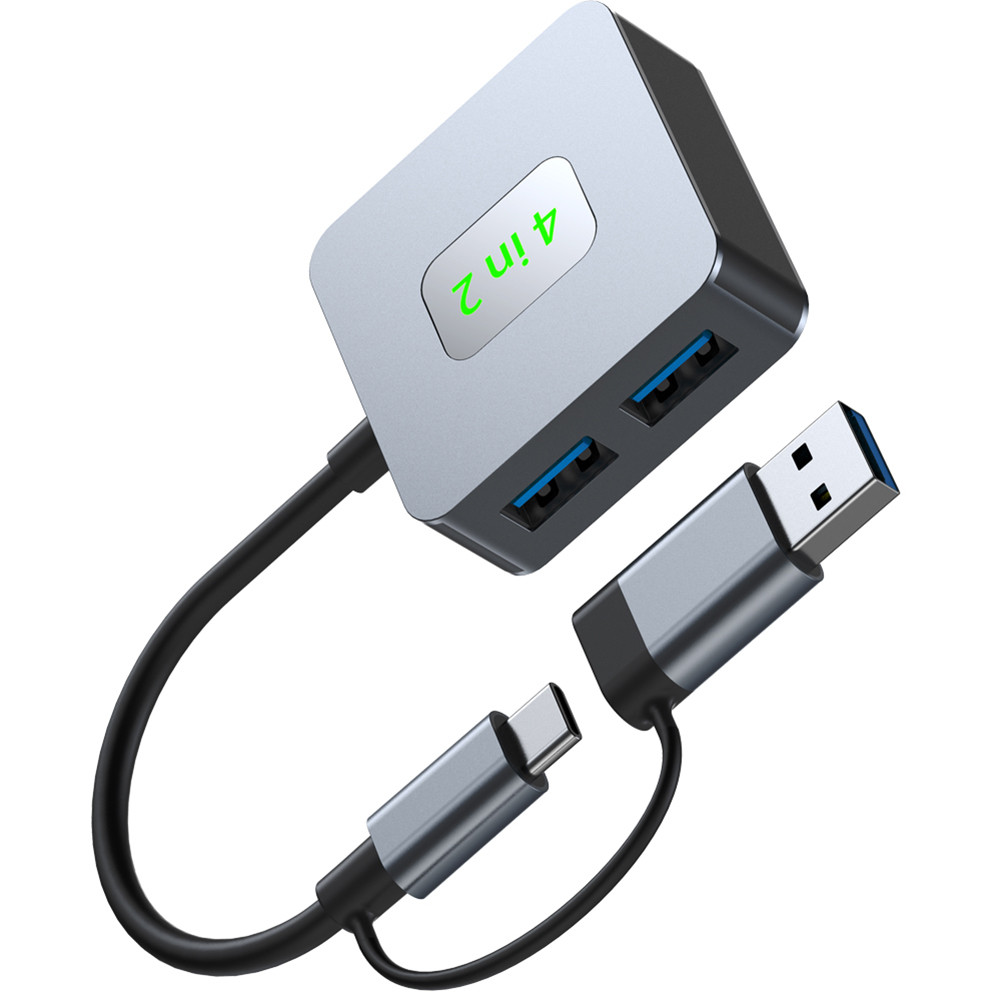 USB 3.2 Hub 4 in 1 USB C Hub USB-C/USB-A To 10Gbps USB 3.2 Mini 4 Port USB Hub 2*USB3.2+2*USB-C3 ...