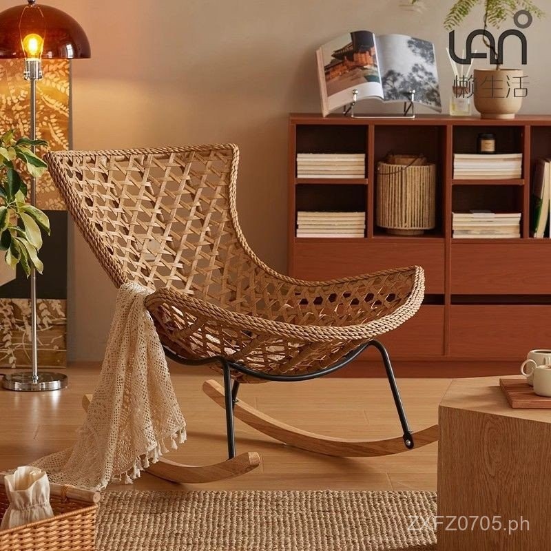 Rocking Chair Outdoor Living Room Recliner Rocking Chair Lazy Rattan ...