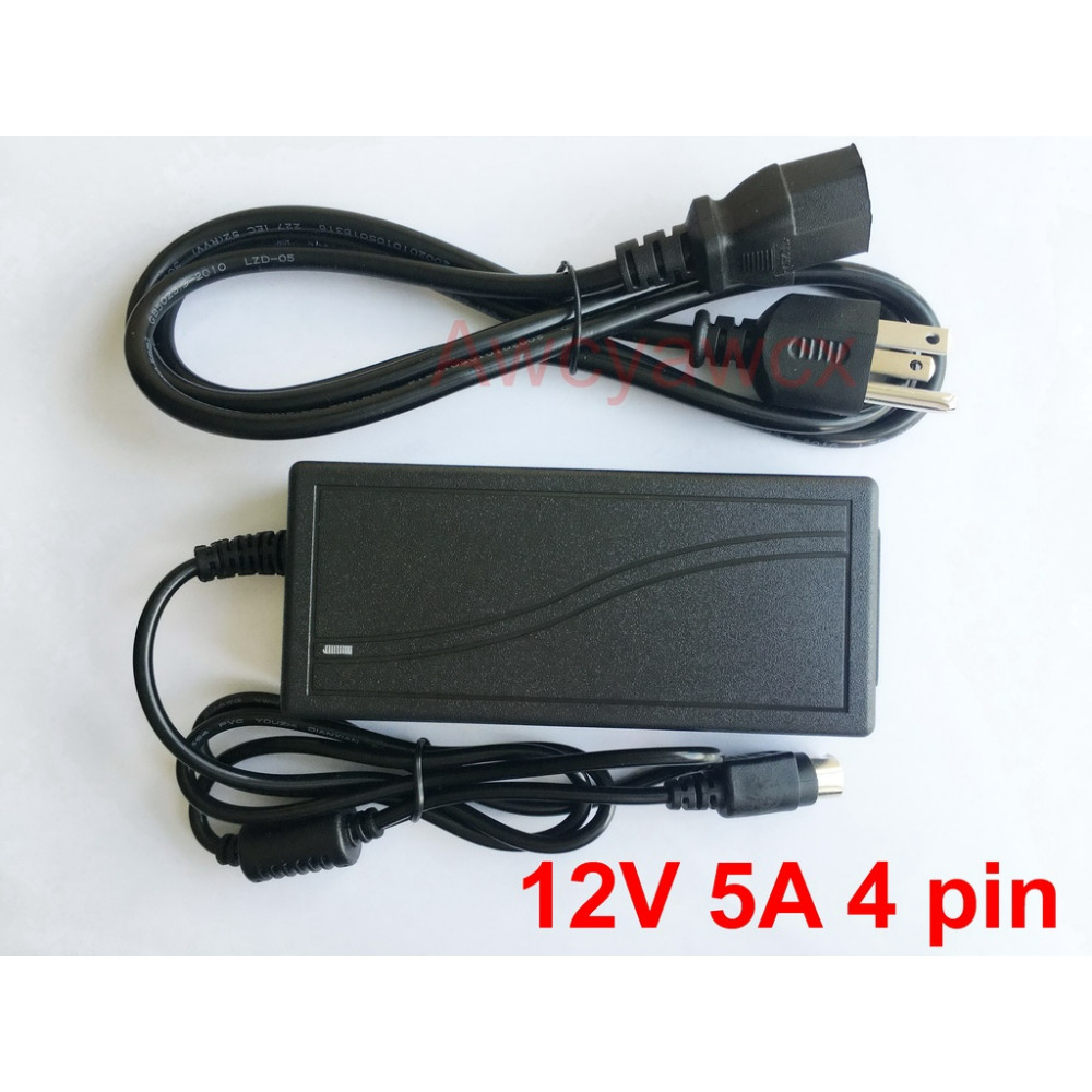 Power Adapter DC 12V 5A 4pin 12V 5000mA for HikVision DVR CCTV 4 pin ...