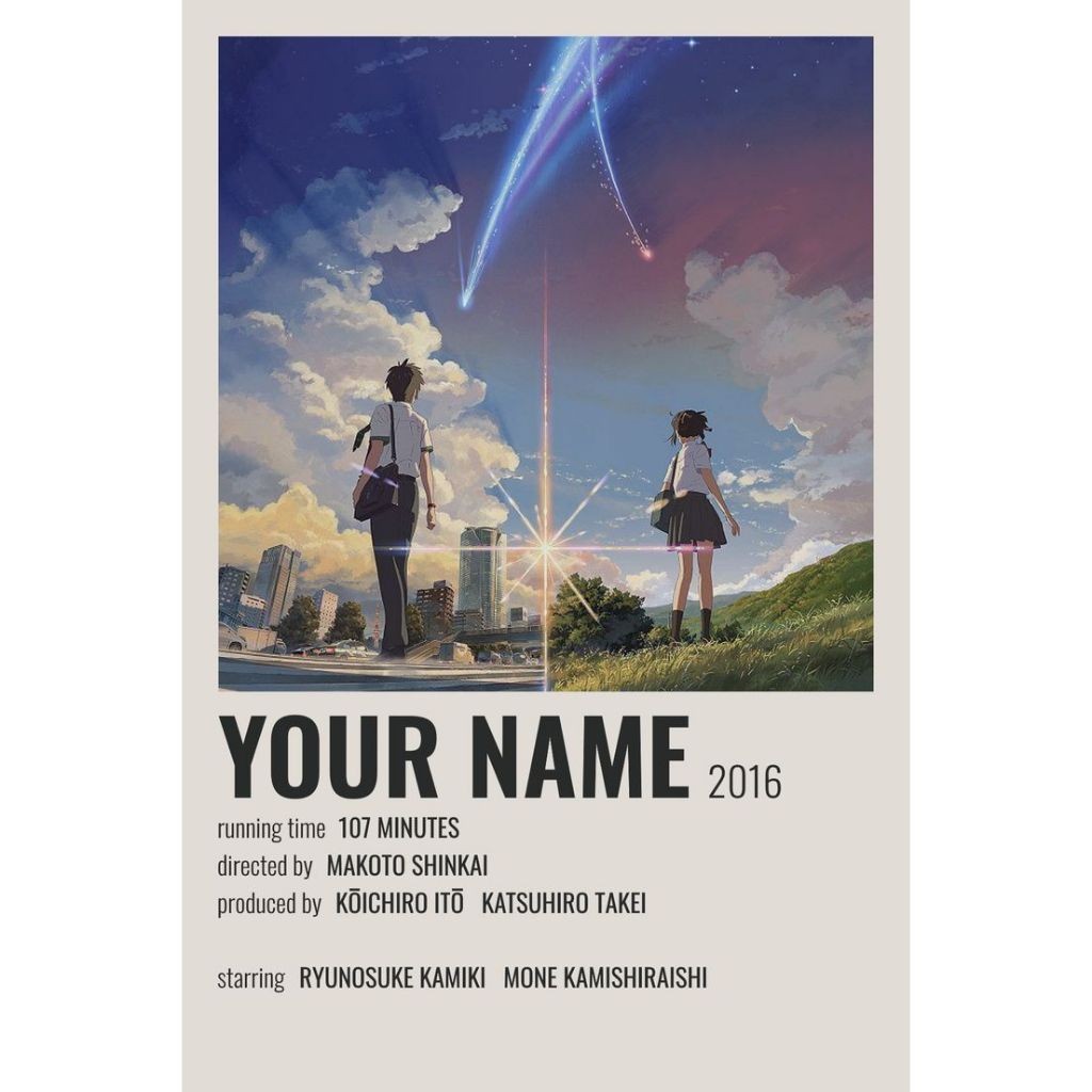 Anime Your Name Wall Poster - Poster anime theme glue wall Decal What's ...