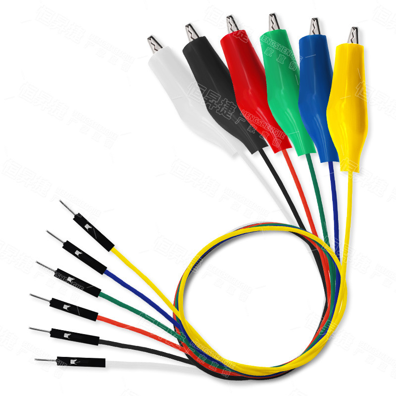 Color Dupont Wire with Alligator Clip Dupont Terminal Male Female Head ...