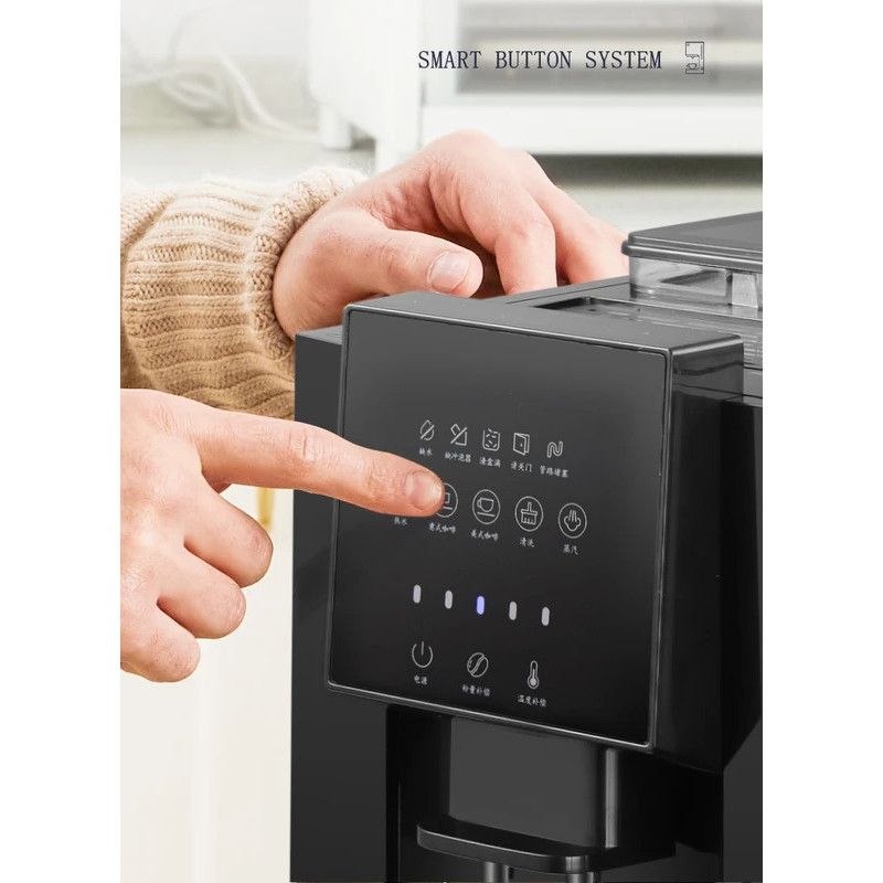 Automatic Espresso Coffee Maker Machine Bean To Cup Smart Touch Screen ...