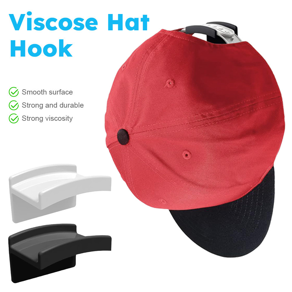 10Pcs Hat Hooks No Drilling Adhesive,Cap Organizer Holder, Design for ...