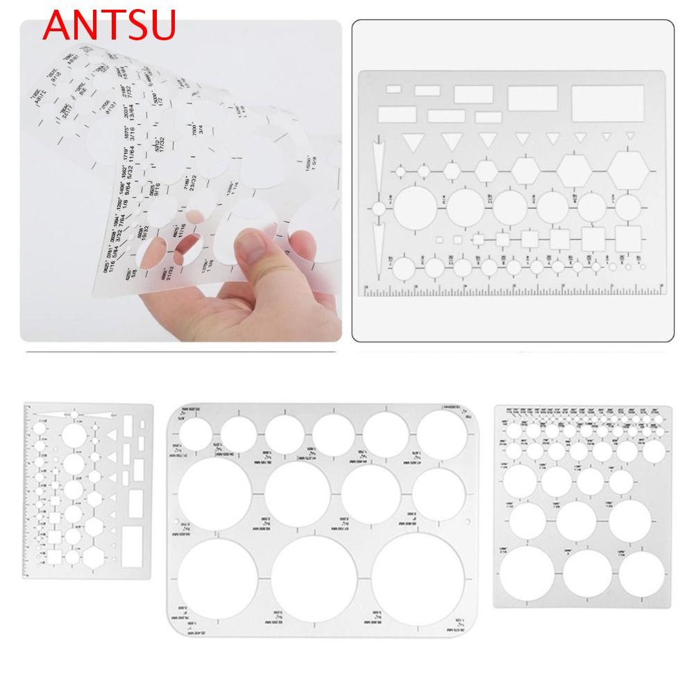 ANTSU 3Pcs Round Templates, 3 Sizes Transparent Circle Stencils for ...