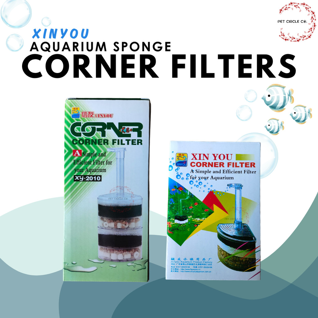 Aquarium Corner Filters XY2008 | XY2010 Xinyou Sponge Filter | Shopee ...