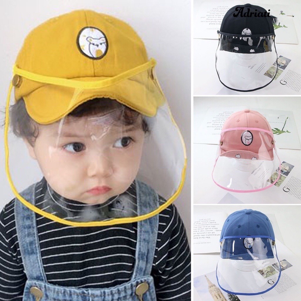 Children's Linen baseball cap with safe removable non-toxic PVC splash ...