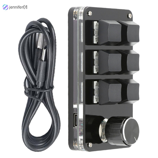 jen 6 Keys Usb Custom Keyboard Volume Button Knob Programming Macro Game Photoshop Hot Swap ...