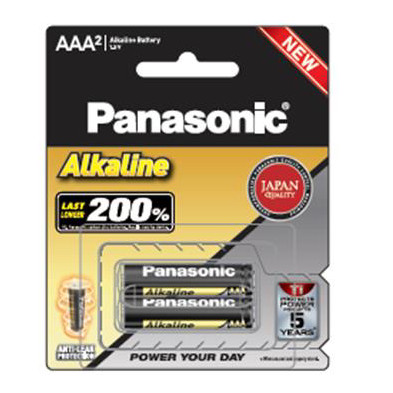 Panasonic LR03YTP Black Alkaline 2pcs. AAA Blister Pack (5 packs ...
