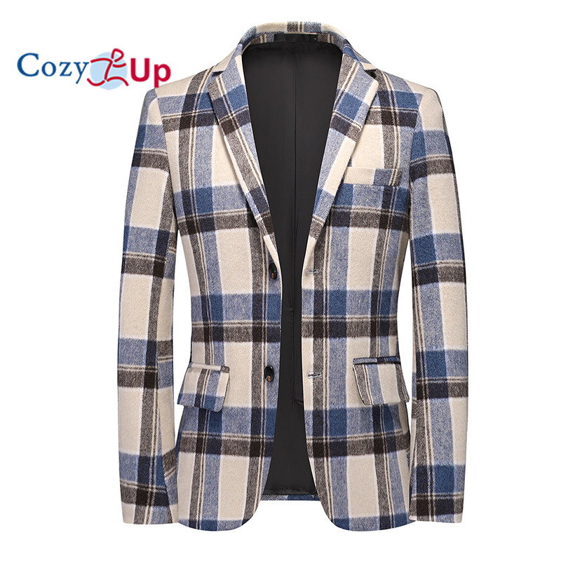 Cozy Up Men's Plaid Blazer Sport Coats Jackets Slim Fit Lightweight ...