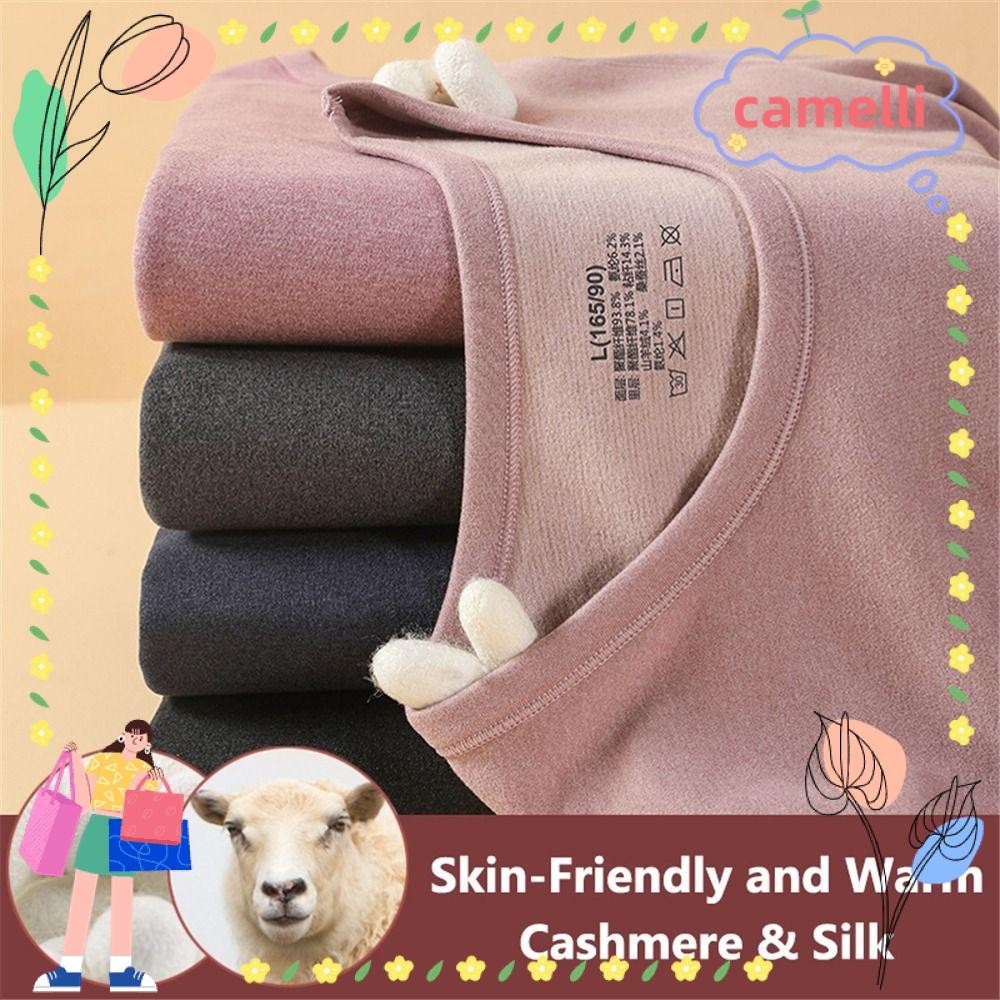 CAMELLI Women's Thermal Underwear Set, Cold Weather Base Layer Warm ...